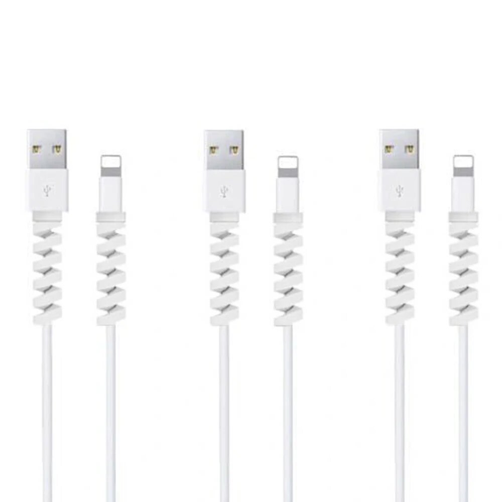 Белые катушки для кабелей Apple, 6 шт.