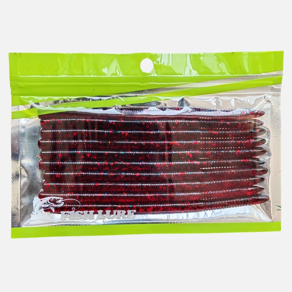 Искусственные рыболовные черви SWOLFY 135 мм Бордовый, GD03 10PCS 01