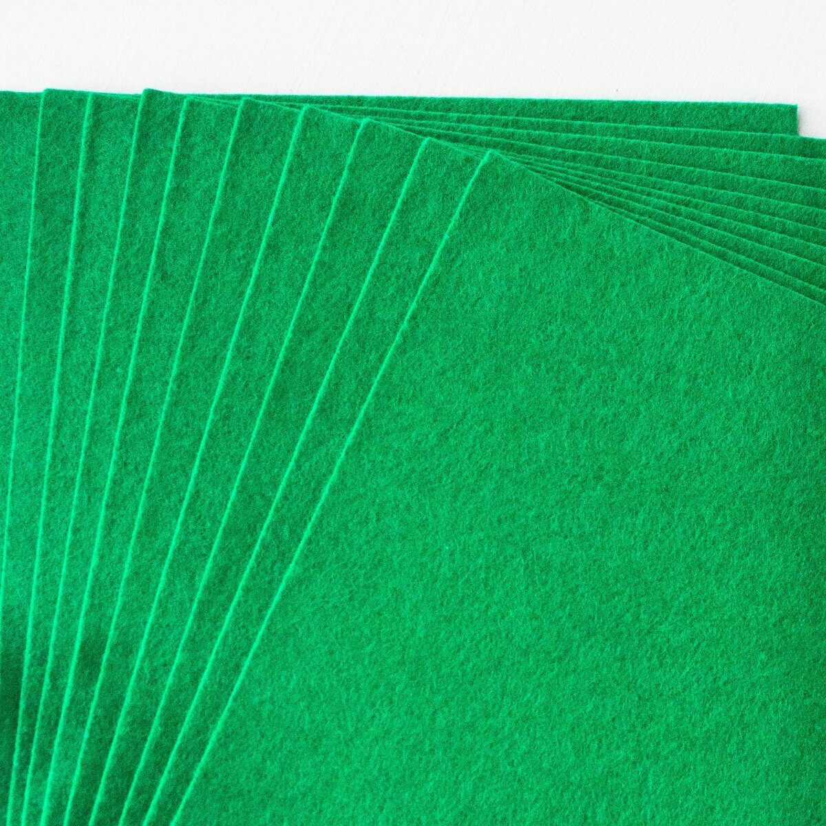 Фетр декоративный Рукоделие 180 г, 1 мм цвет зеленый, 10 листов 21х30 см