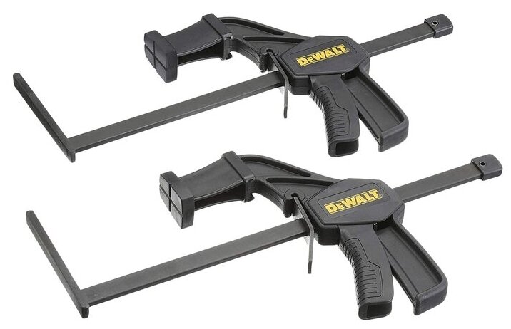 Набор струбцин DeWalt DWS5026-XJ, сталь, быстрозажимные, рычажный механизм сжатия, 2шт
