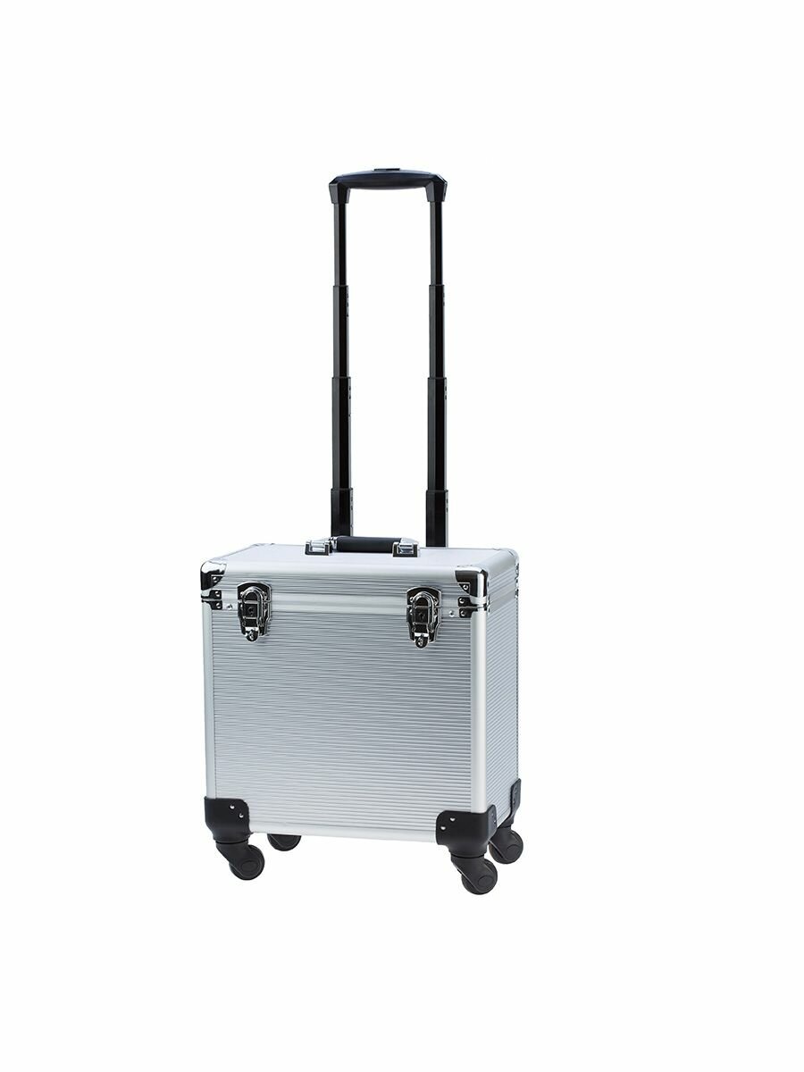 Чемодан на колесах для парикмахерских инструментов DEWAL Pro, серебристый