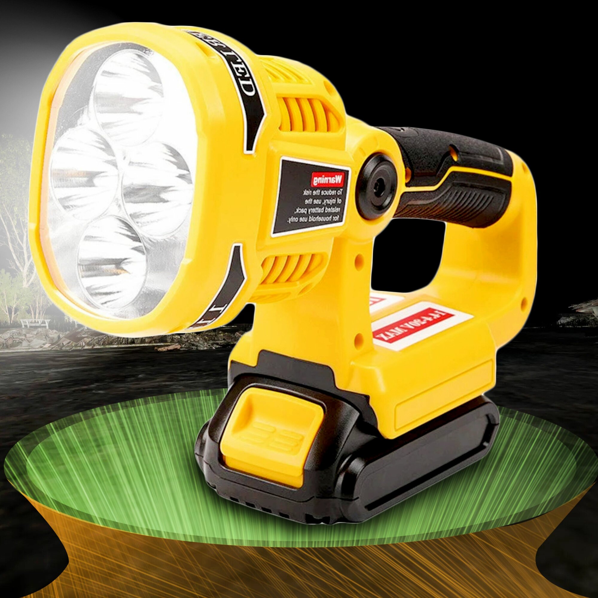 Портативный de12W подходит для светодиодного фонаря dewalt 18V с литиевой батареей и USB-разъемом наружного аварийного освещения