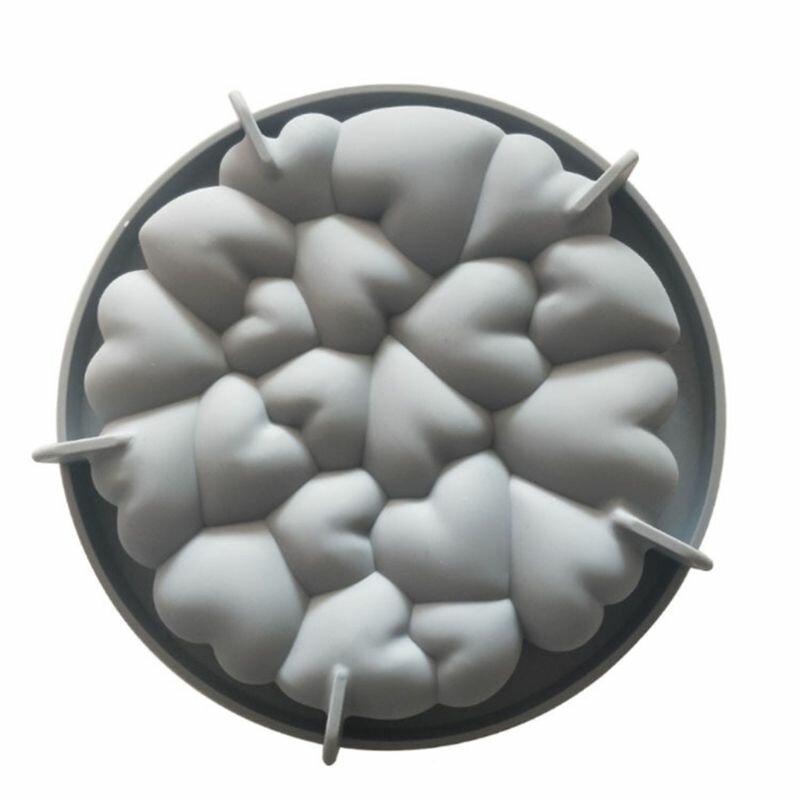 Молд, Форма для выпечки силиконовая 6 дюймов сердце муссового торта