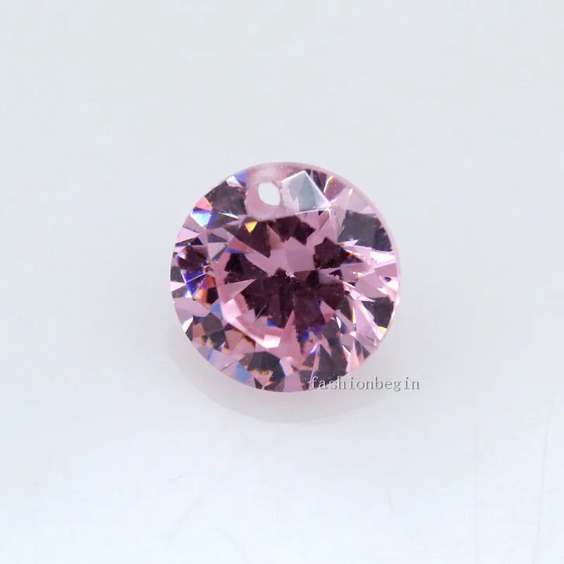 Натуральный цирконий бусины Nidezon 6-10 мм Фиолетовый, 8mm 20pcs, pink