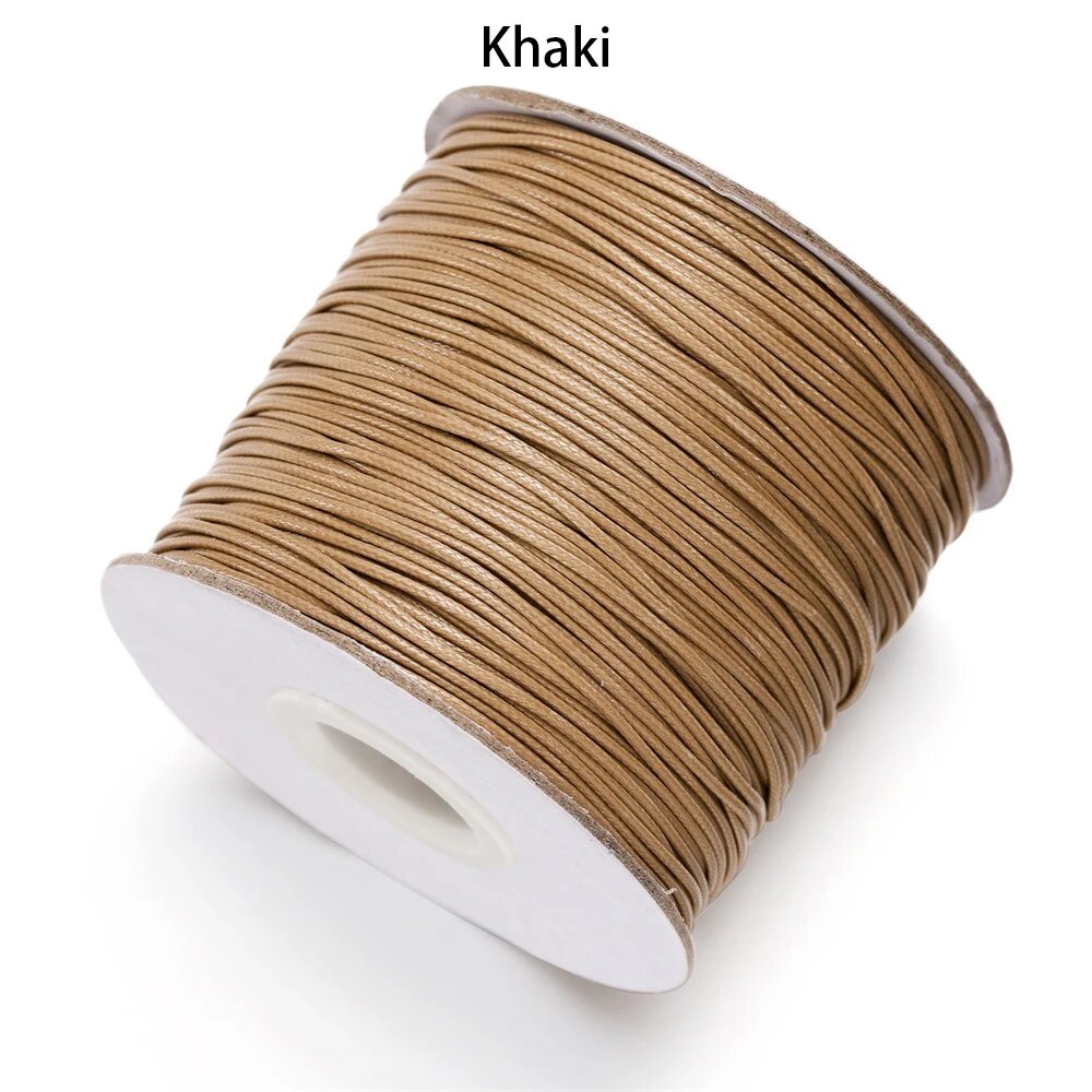 Кожаная и хлопковая леска YouYoungDifferent для изготовления украшений Бежевый, 0.8mm, Khaki