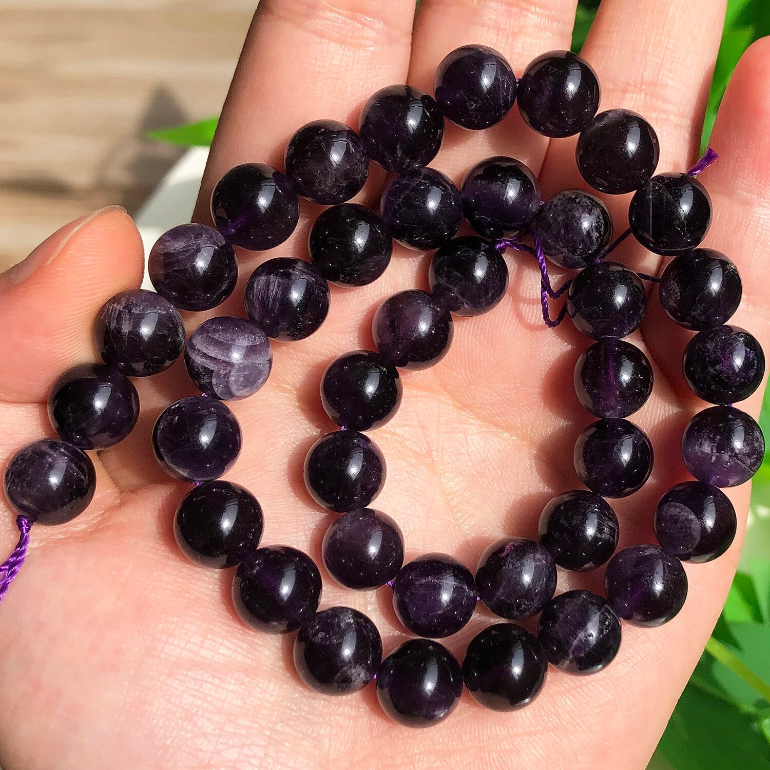 Круглые бусины из аметиста xilitata 4/6/8/10/12 мм Фиолетовый, 6mm (approx 62pcs), Amethyst