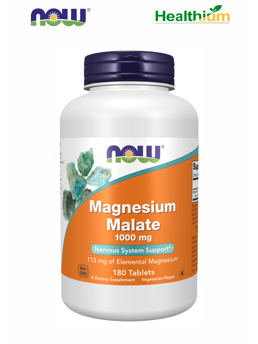 NOW Magnesium Malate 1000мг 180 таблеток Нау Магний малат 1000 мг