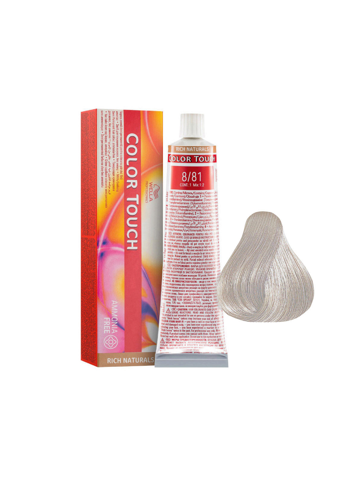 Wella Color Touch 8/81 - Тонирующая краска без аммиака светлый блонд жемчужно-пепельный 60 мл