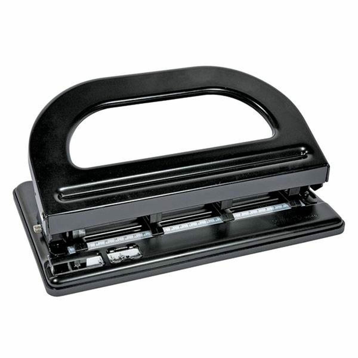 Дырокол мощный KW-Trio 964 (до 30 листов, 2/3/4 отверстия) линейка, металл, черный