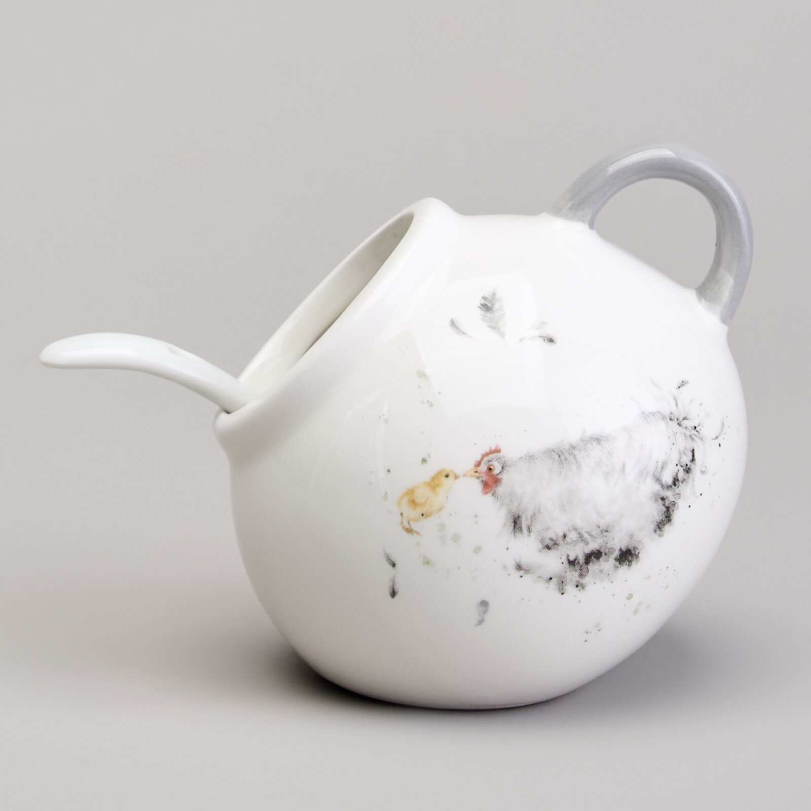 Солонка с ложкой lefard funny hens 9*9,5 см 150 мл KSG-358-2307