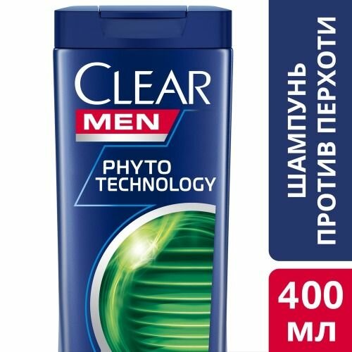 Шампунь против перхоти CLEAR мужской, Phytotechology, 400 мл (67500563)