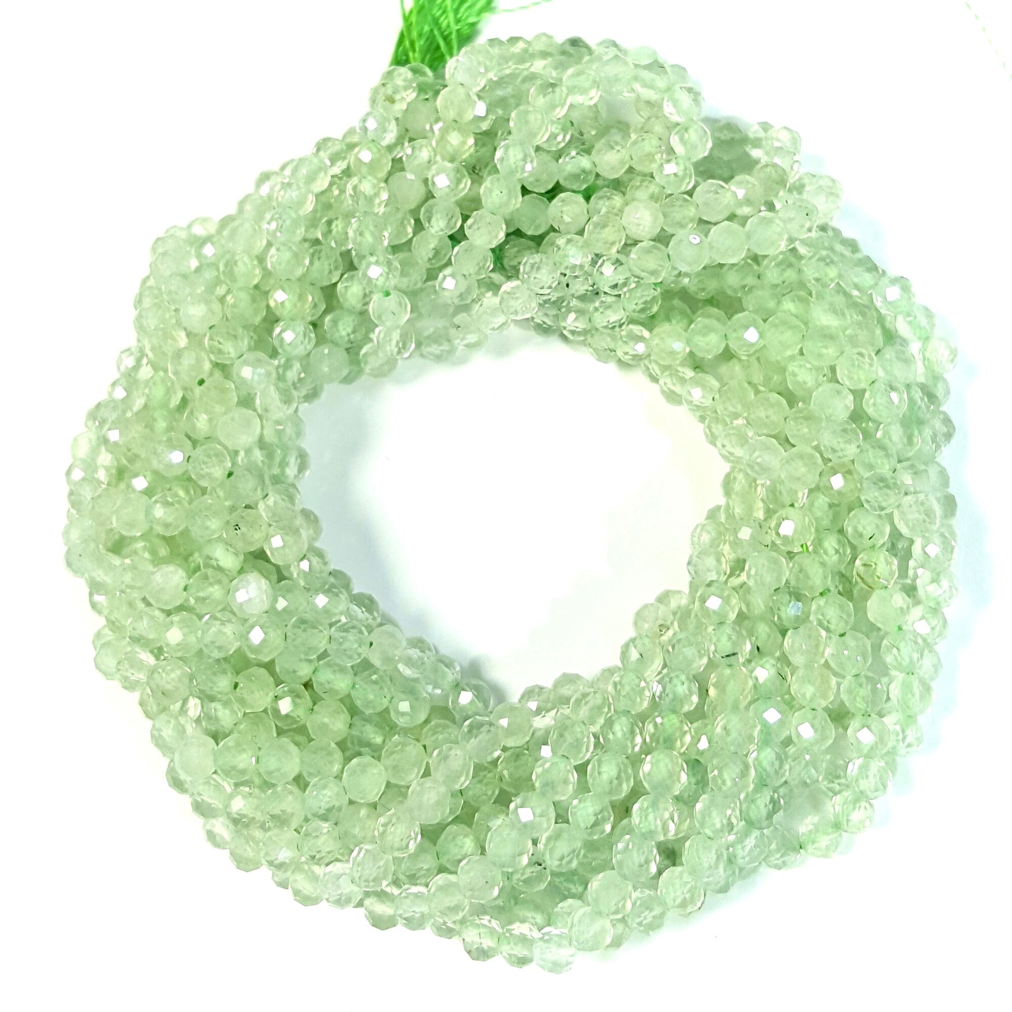 Бусины пренит A граненый 2,9 мм (нить 19 см), Suntrim