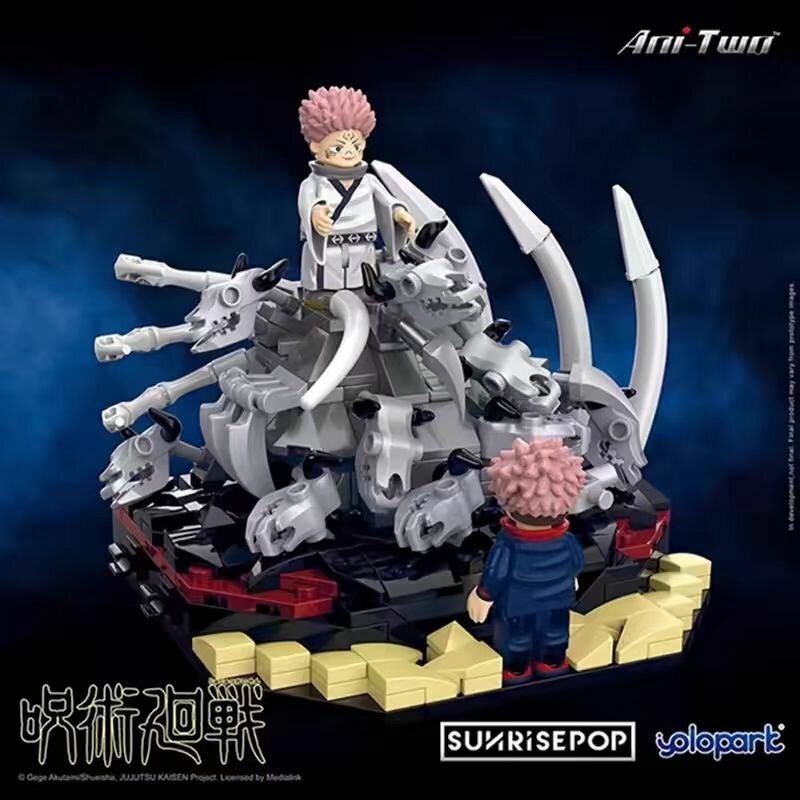 Конструктор Магическая битва фигурка / 23*33cm jujutsu kaisen Классическая сцена / Сукуна & Юдзи Итадори