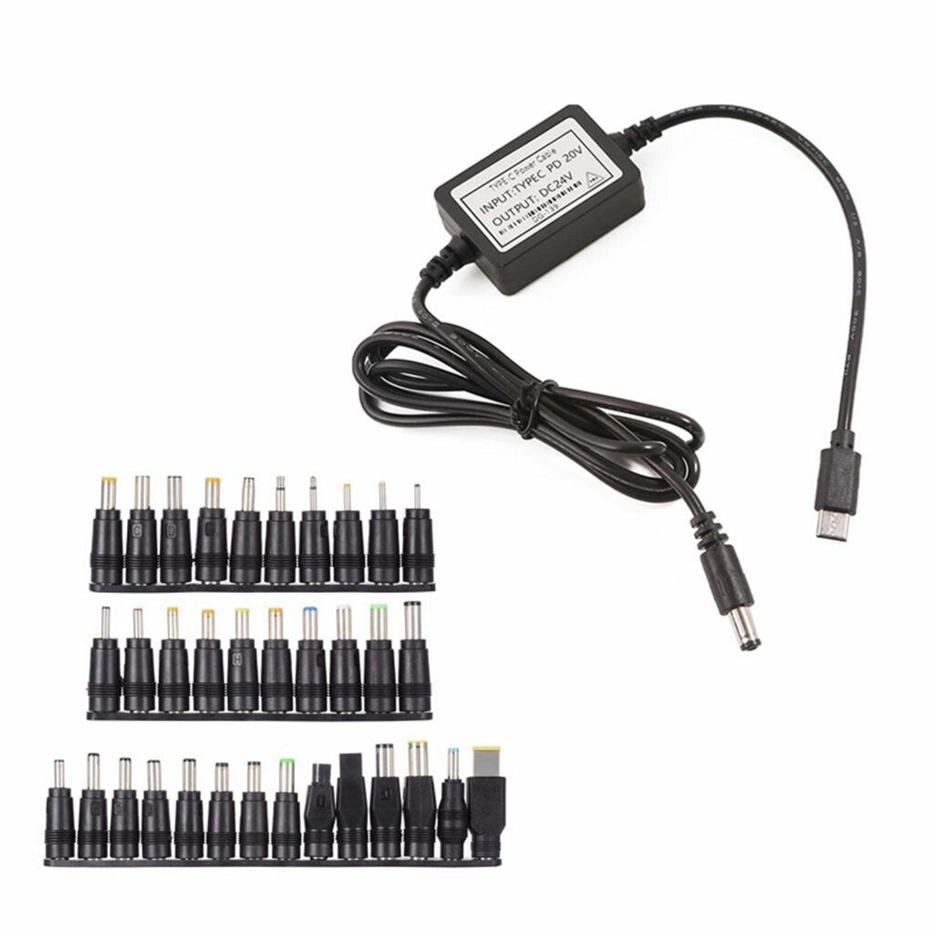 USB-C адаптер с кабелем 20В-24В для путешествий