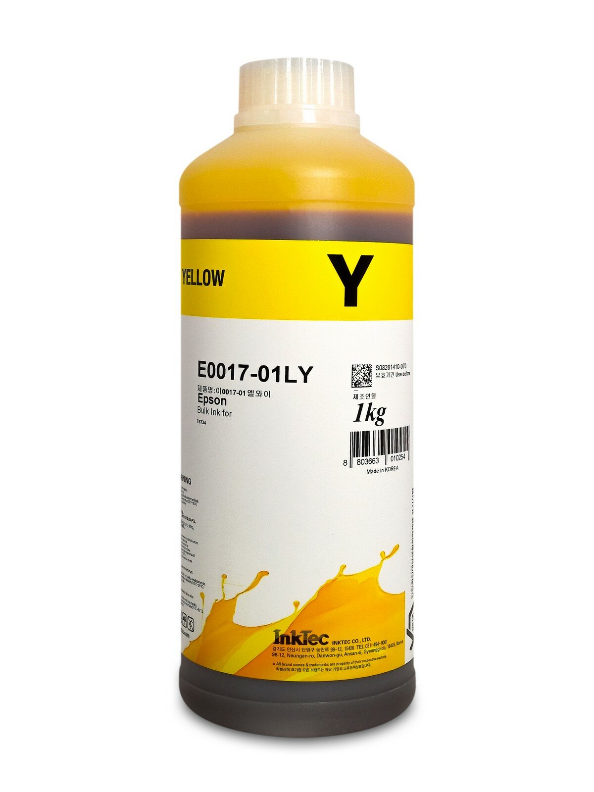 Чернила InkTec (E0017-01LY) для Epson L805/L1800 и др. 1000 мл (yellow)