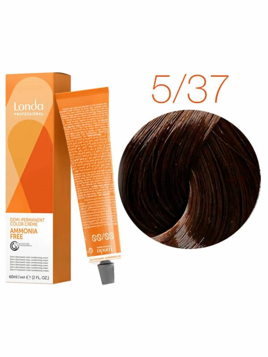 5/37 Краска для волос LondaColor Интенсивное тонирование Светлый шатен золотисто-коричневый 60 мл