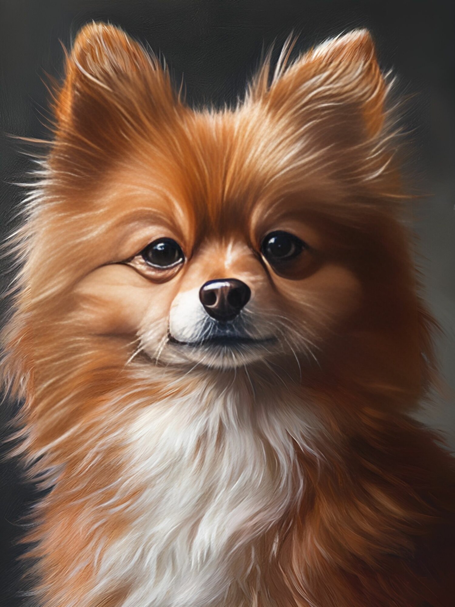 Картина по номерам на подрамнике 40*50 см "Милый шпиц"