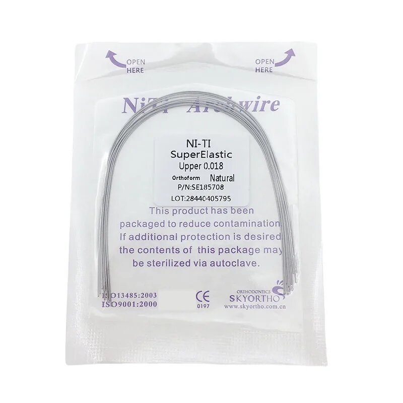 Ni-Ti Archwire SuperElastic 0.018 Upper