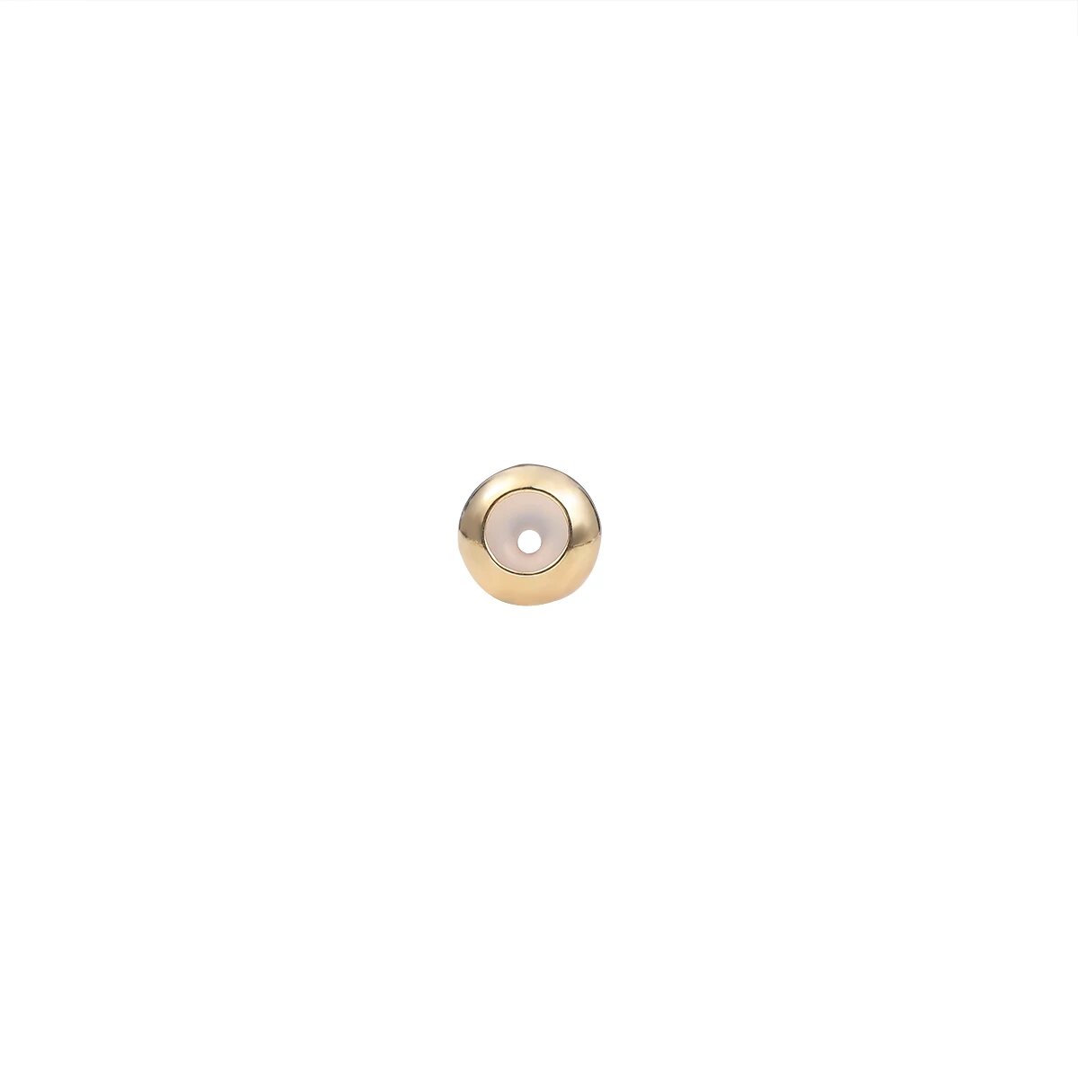 Бусина с жемчугом, позолота KC Gold, 8x4mm