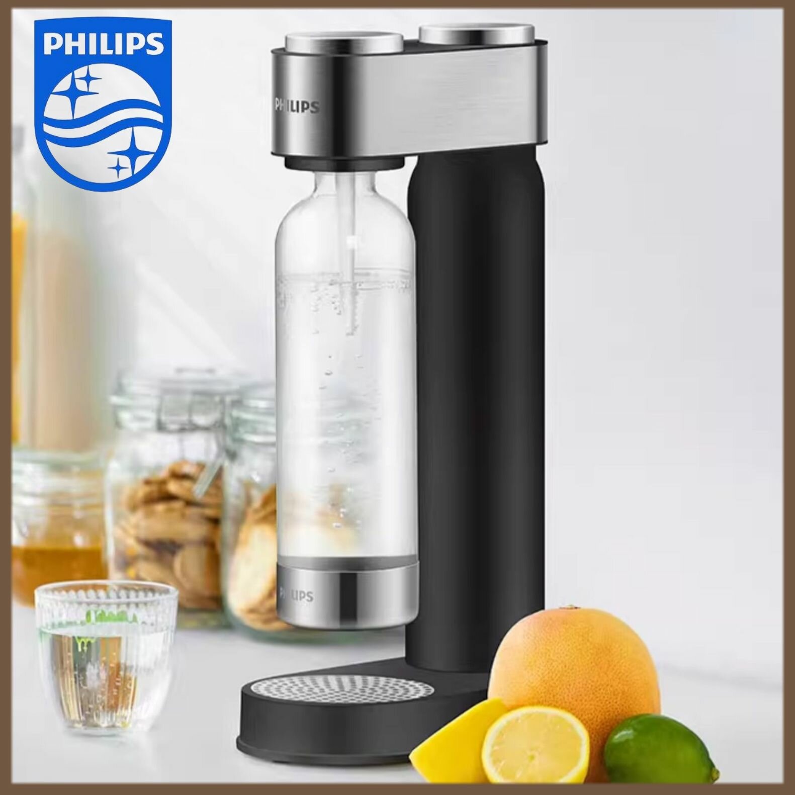 Philips Сифон для газирования воды с баллоном, черный, ab12