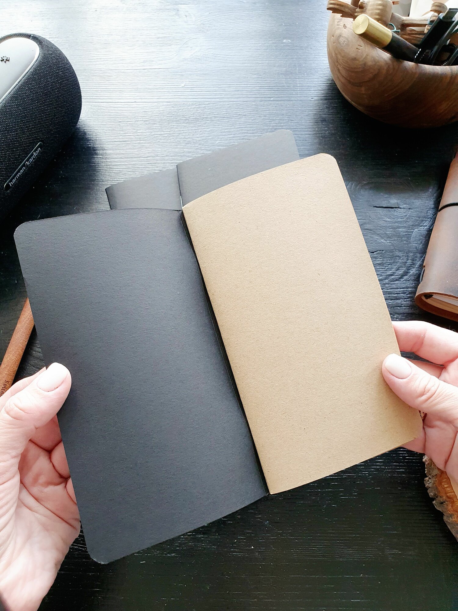 Сменные блокноты формата Midori Personal (9,5х17см) без разлиновки, запасные тетради 3 штуки по 30 листов