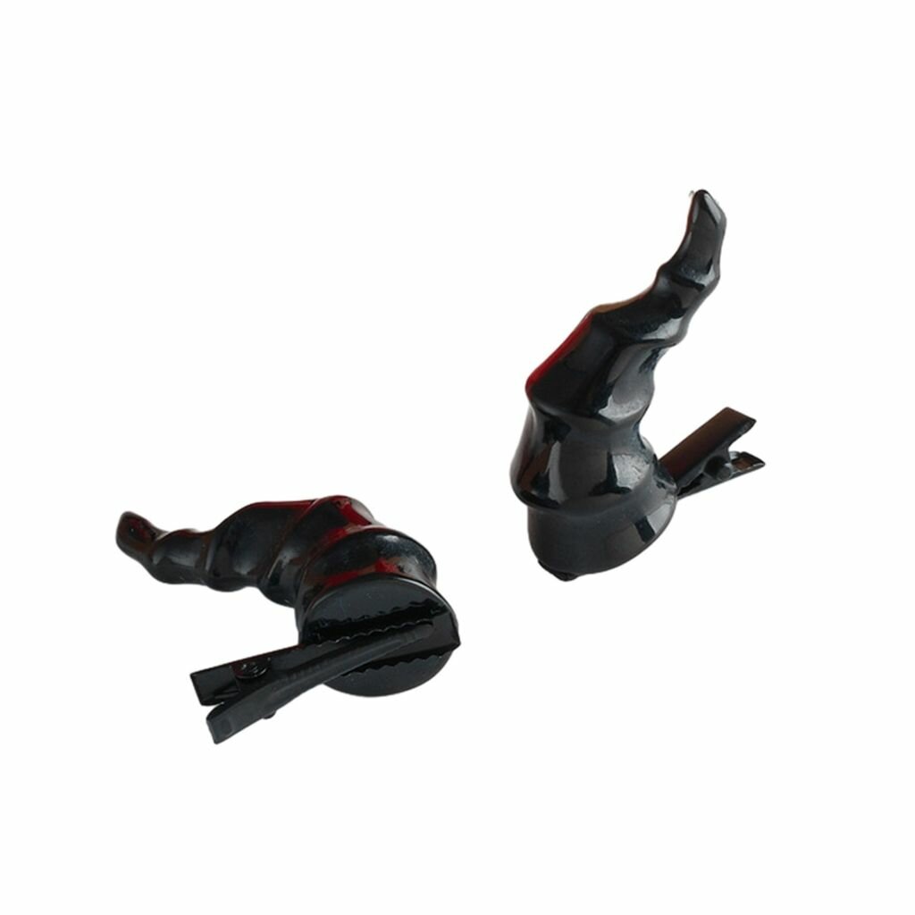 (1 пара) Заколки для волос в стиле аниме "Рога дьявола"-Черный--