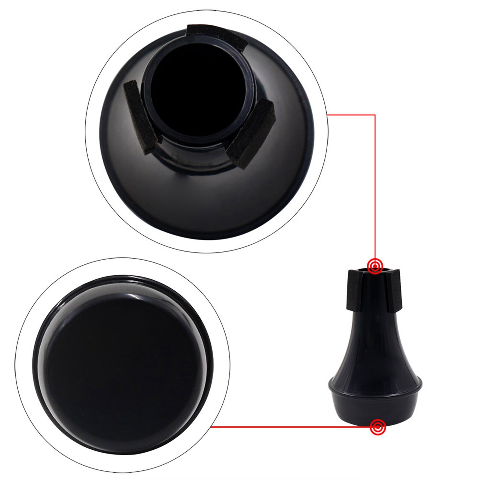 Миниатюрная легкая практическая труба с прямой сурдиной и глушителем Sourdine ABS-материал