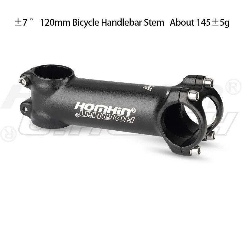 Вынос руля велосипеда HOMHIN 31.8x120mm, черный, ±7°