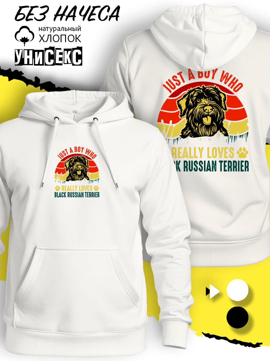 Худи Толстовка свитшот черный терьер