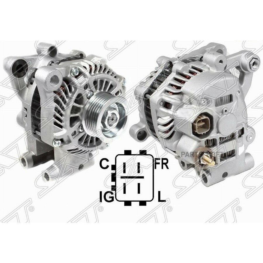 Генератор SUZUKI GRAND VITARA II 4x4 JT 2.4 09-15/SX4 2.0 10- J24B 12V 80A от официального дистрибьютора, SAT, артикул ST3140078K00N