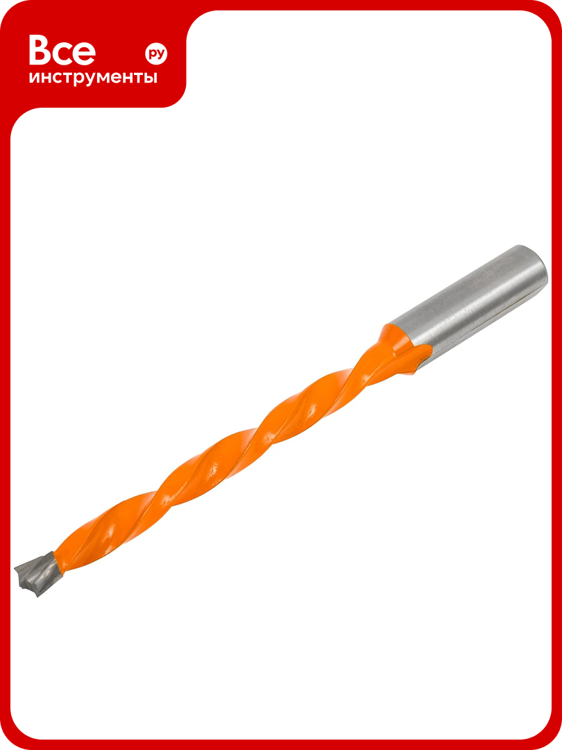 Сверло присадочное глухое для ЛДСП 7x105x10/30 мм, левое WOODWORK 372.070. L прочной конструкции