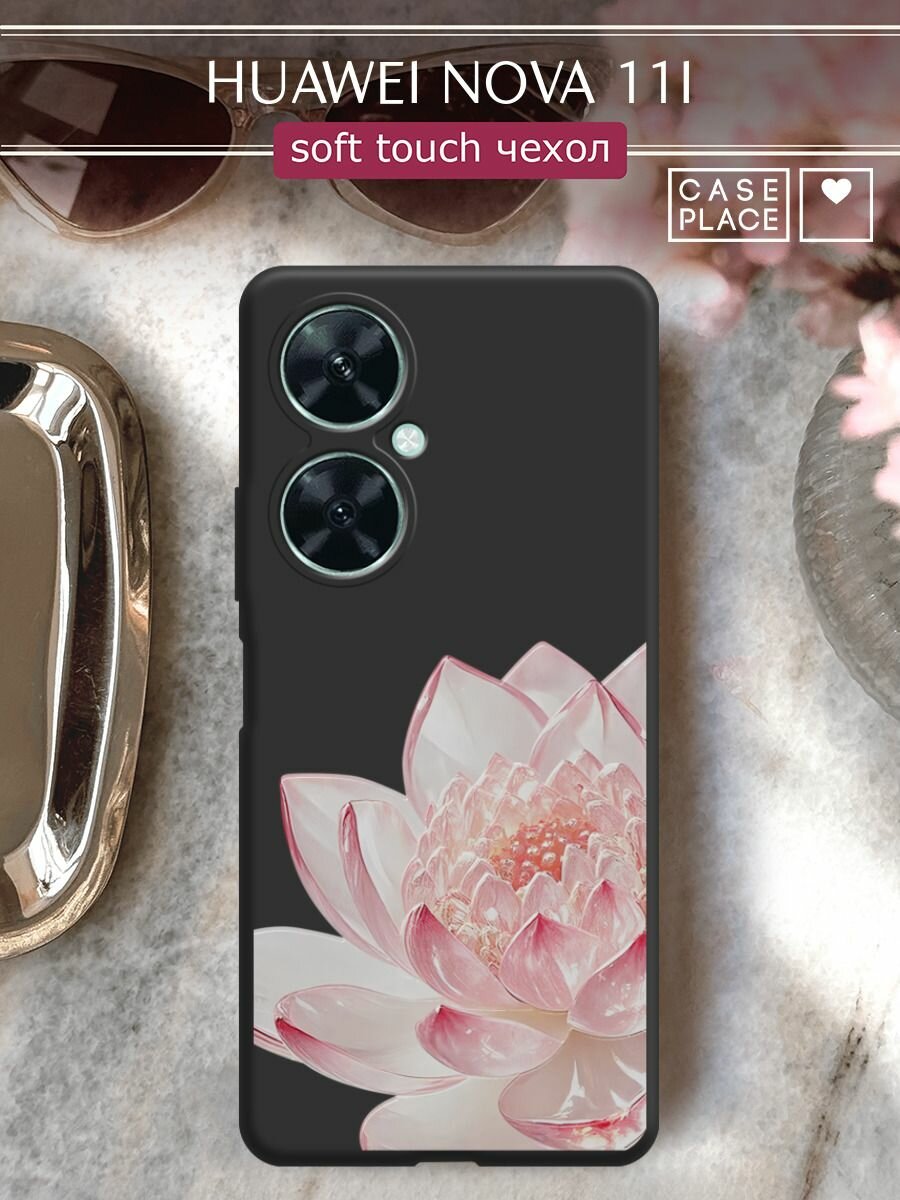 Чехол на Huawei Nova 11i / Хуавей Нова 11i с принтом "Стеклянный лотос 2"