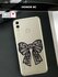 Чехол на Honor 8C / Хонор 8С с принтом "Черный сетчатый бант 2"