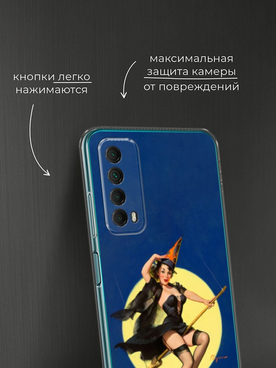 Чехол на Huawei P Smart 2021 / Хуавей П Смарт 2021 с принтом "Pin-Up Witch" — фото 1