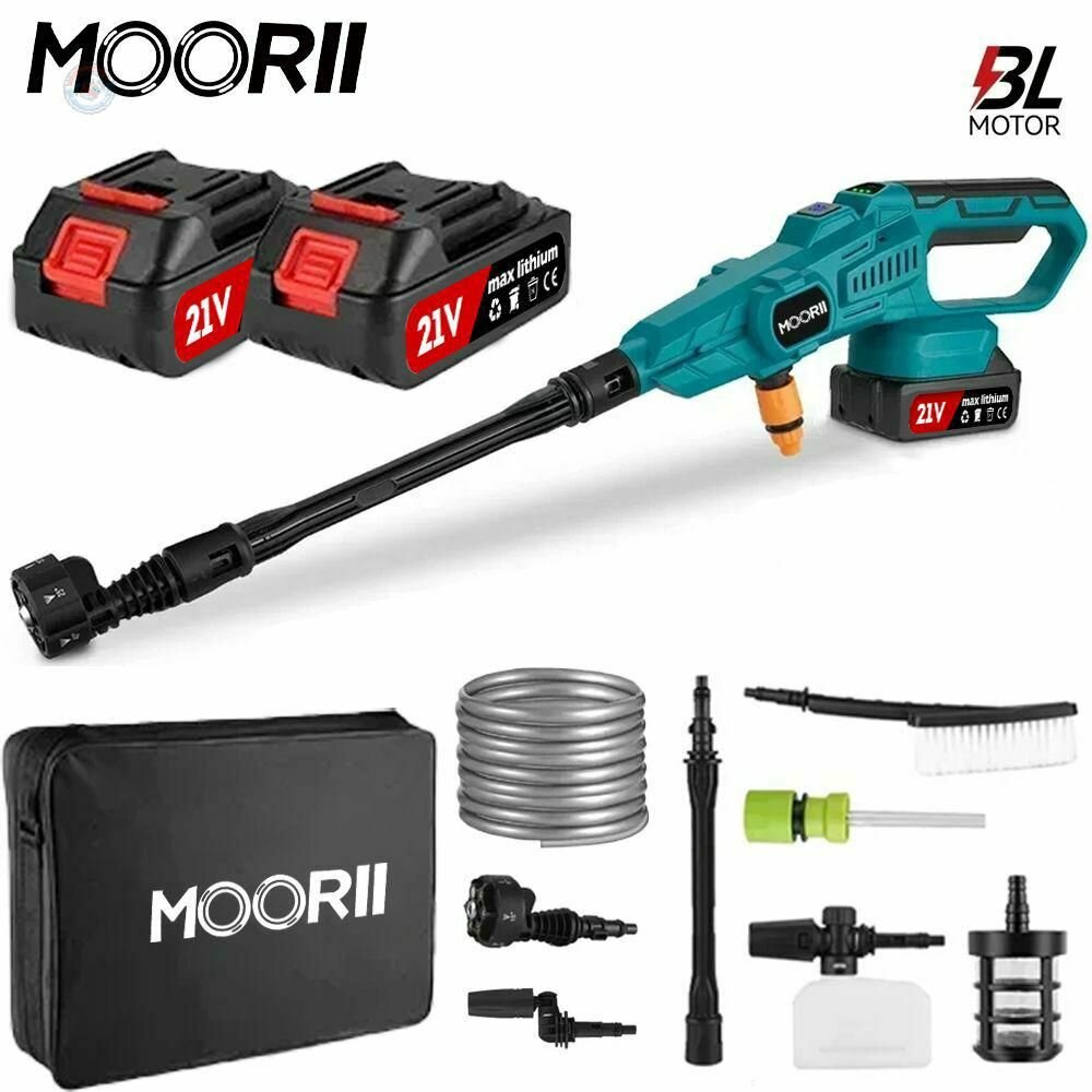 Бесщеточная мойка высокого давления 3500 Вт 200 бар, беспроводная аккумуляторная автомойка для машины, сада и двора, многофункциональный водяной пистолет с двойной фильтрацией