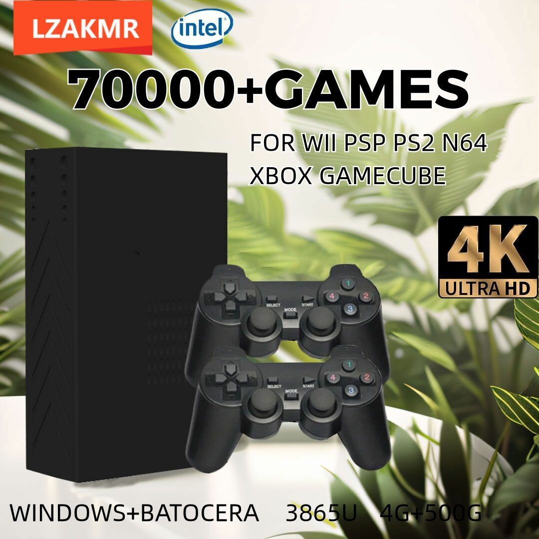 Игровая ретро-консоль R3 PRO 500G HDD Batocera 3865U 70000+Игр Для Wii PS2 XBOX PSP GameCube N64