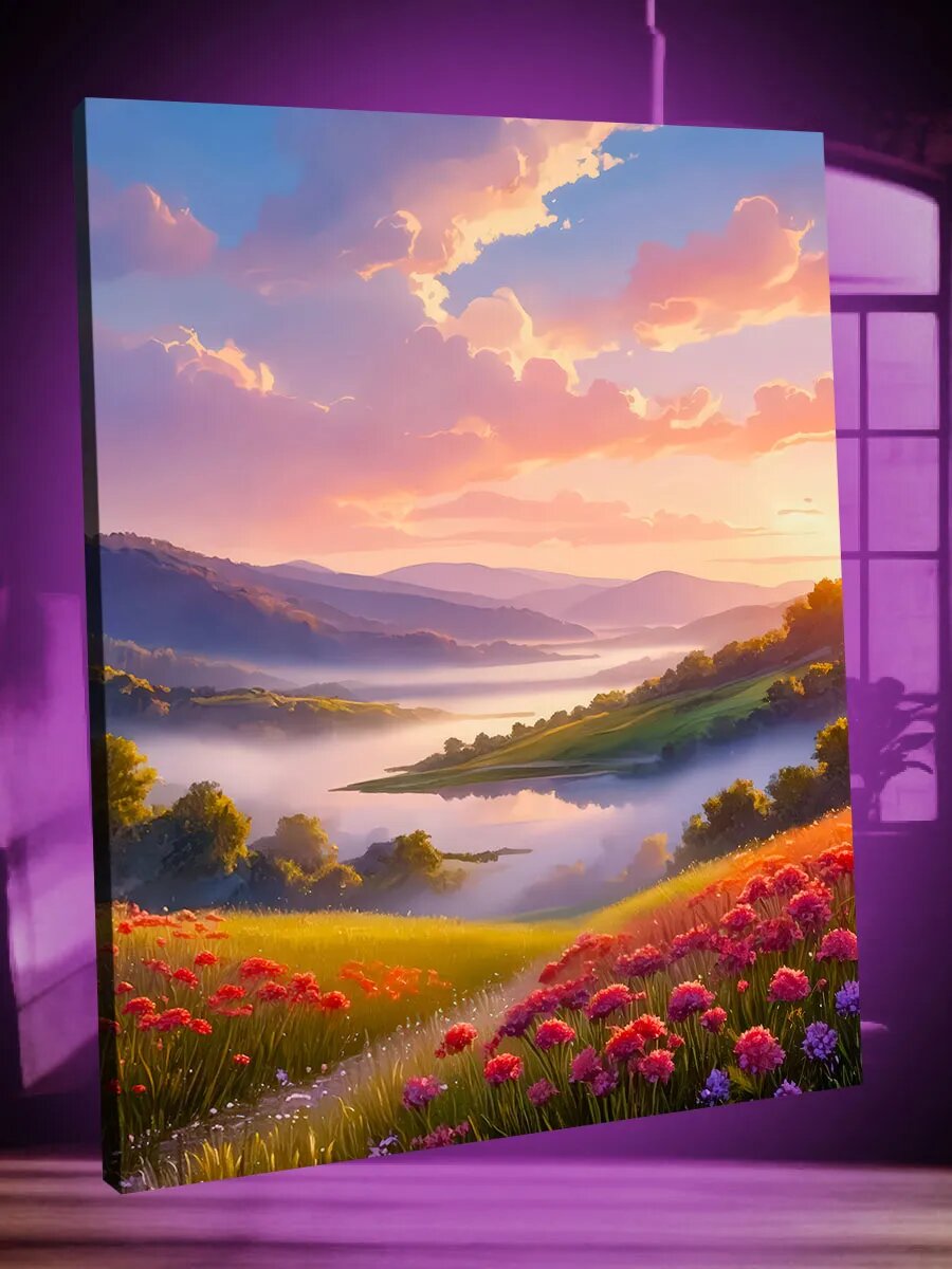 Интерьерная картина Летний пейзаж с озером