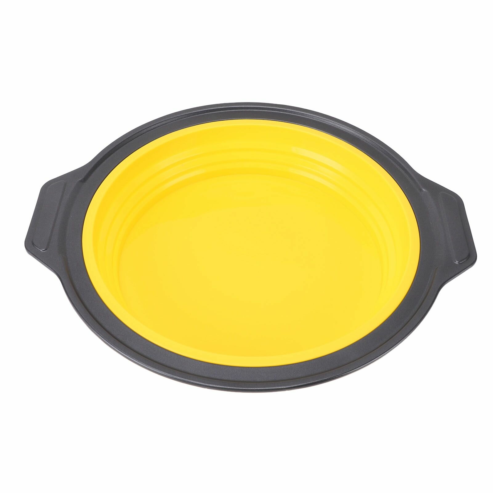 Силиконовая складная форма для выпечки, быстросъемная, круглая, для выпечки слоеного торта, чизкейка, шифонового торта, желтая