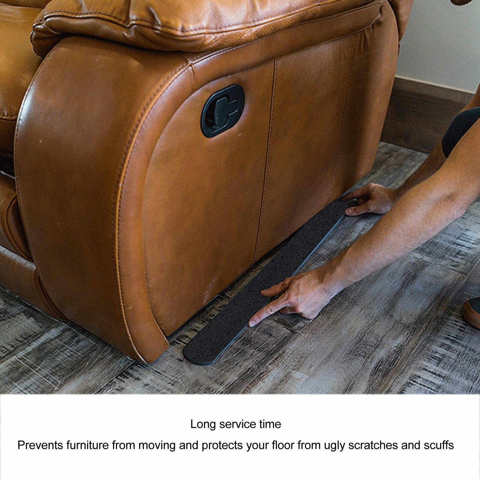 2 шт. нескользящие накладки на мебельные рельсы, самоклеящиеся накладки из ЭВА для защиты пола, накладки на мебельные захваты для диванов, диванов, стульев 33 дюйма/83,8 см