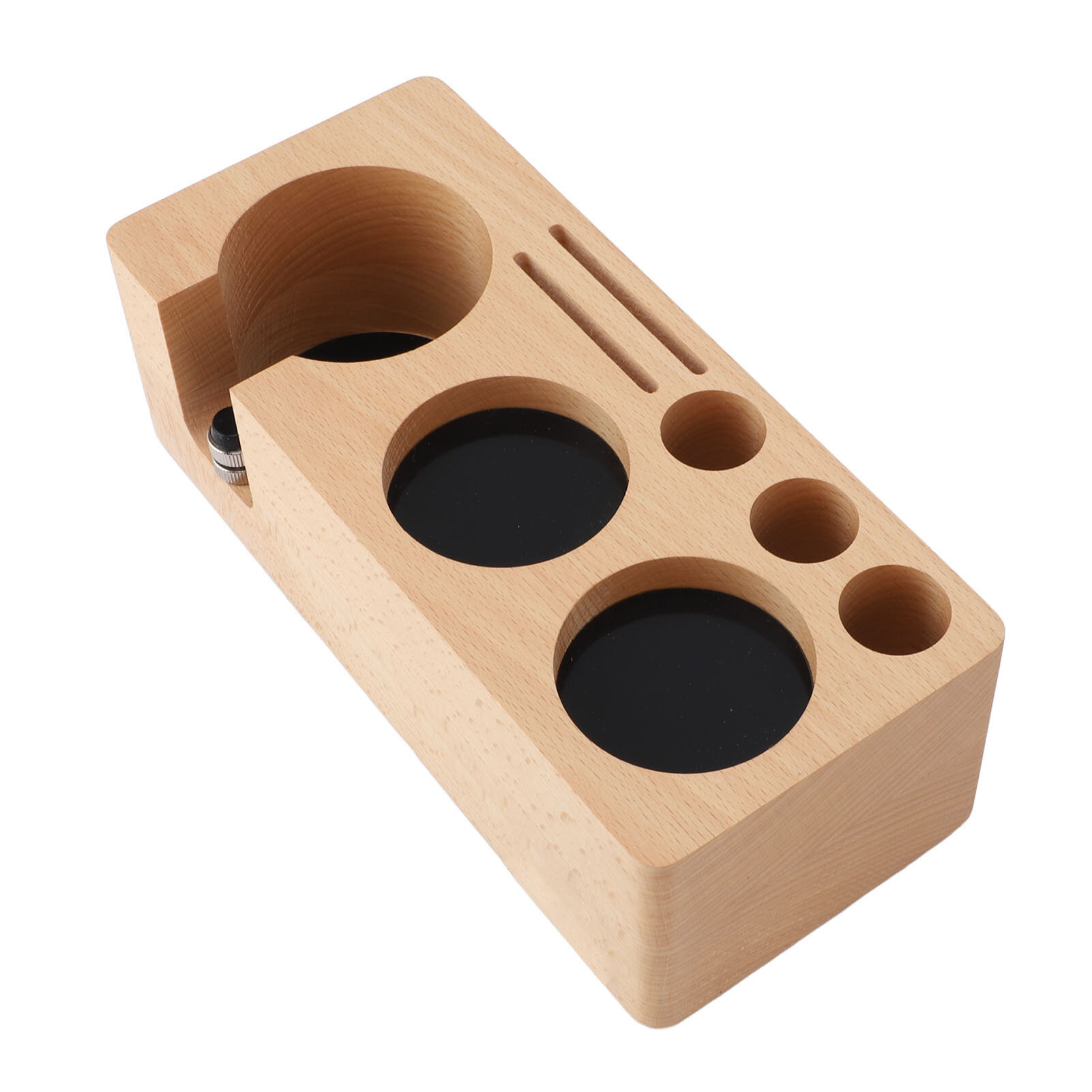 Кофейная станция для трамбовки, деревянный нескользящий, устойчивый к давлению органайзер для кофе, держатель портафильтра для столешницы, диаметр отверстия 54 мм/2,1 дюйма