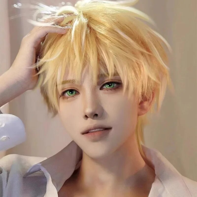 Косплей парик Denji желтый