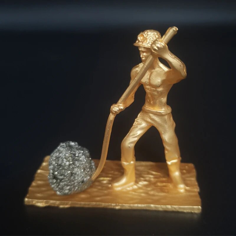 Фигурка шахтер JIUAN с кристаллами B