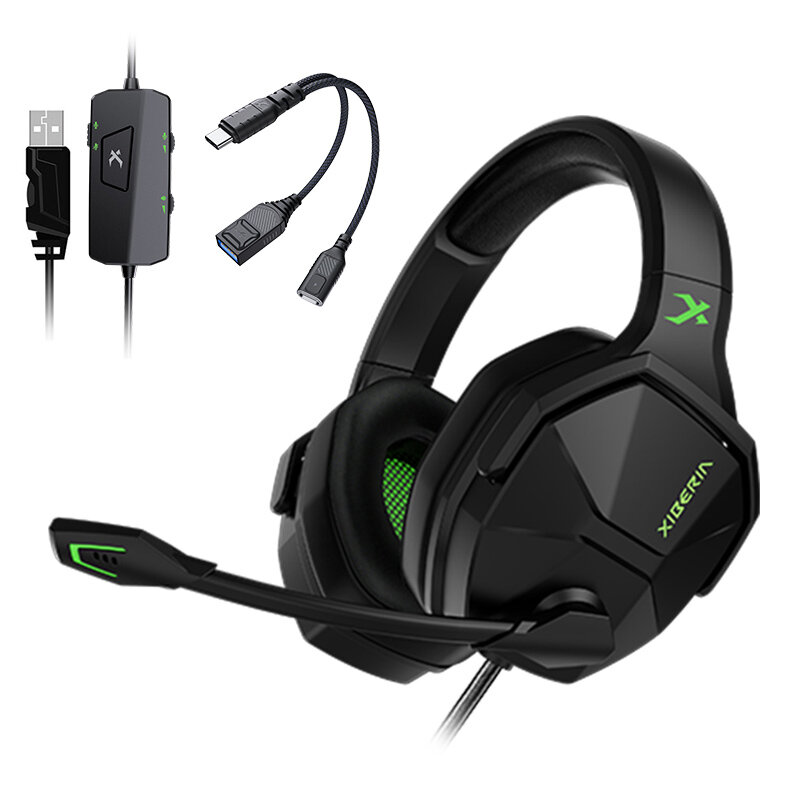 Наушники проводные XIBERIA V13UPRO PC + OTG adapter, multicolor