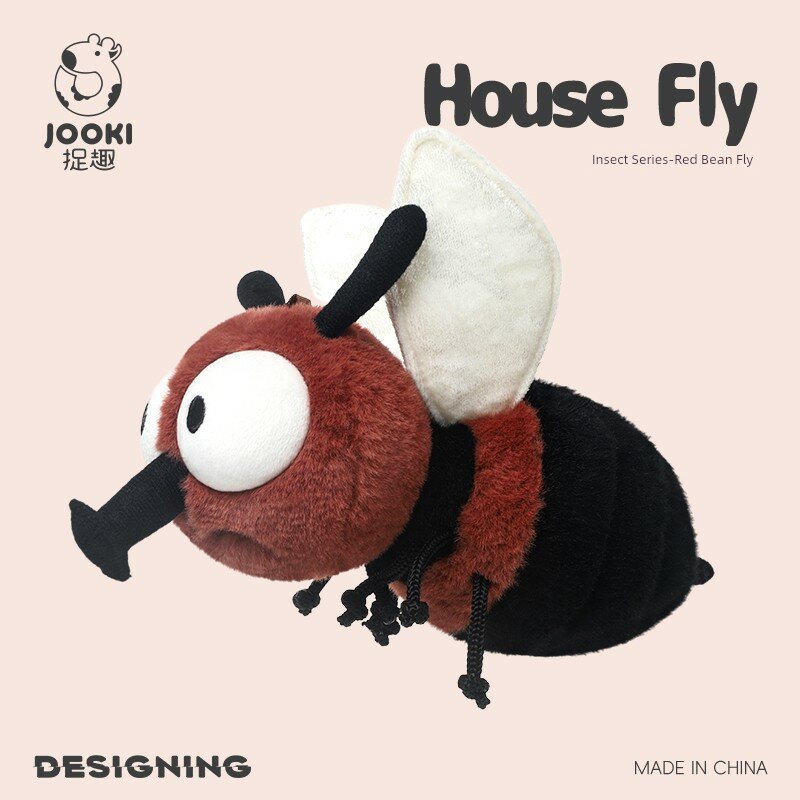 Забавная плюшевая игрушка-комар, необычная кукла-подушка для сна, подарок на день рождения для девочек Муха красной