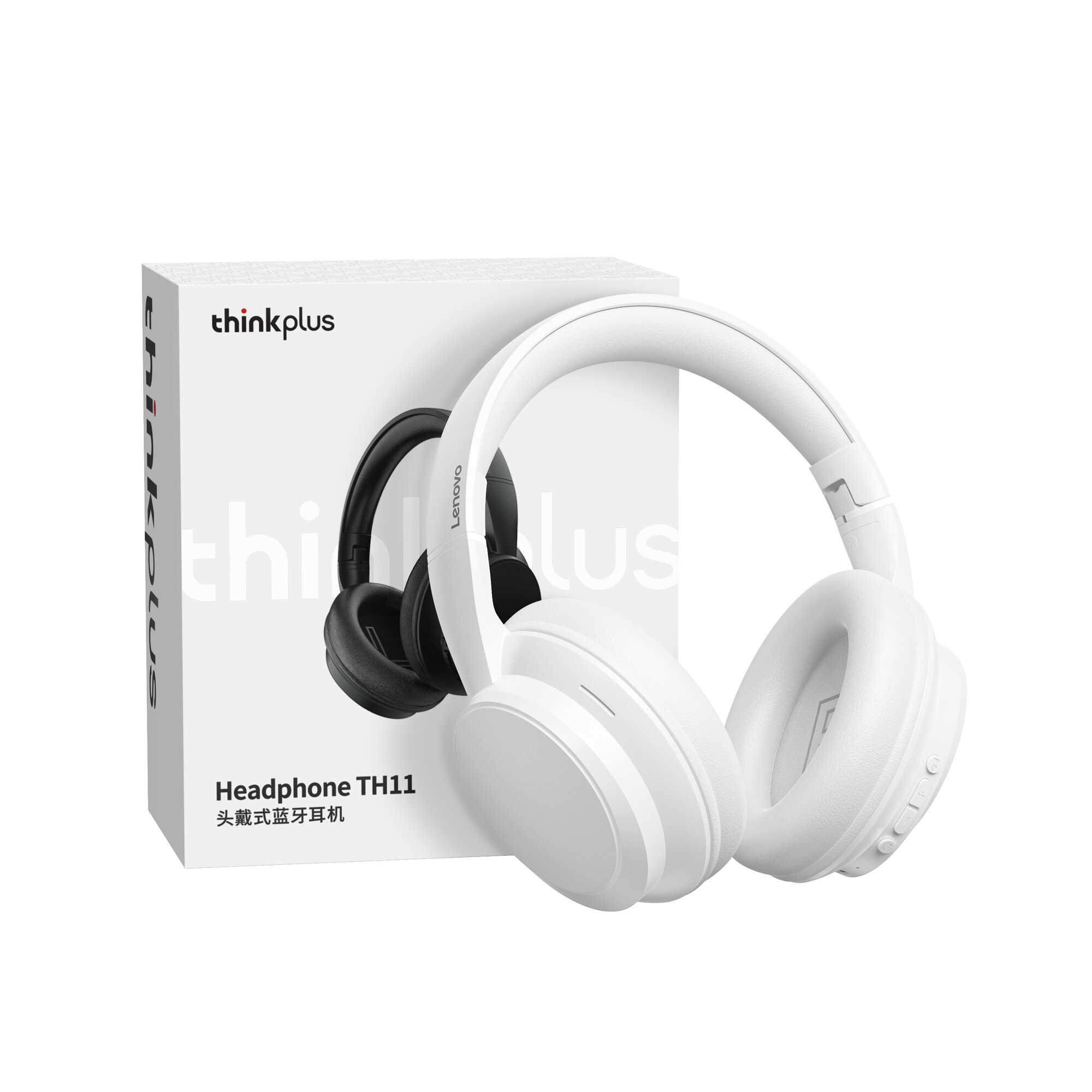 Беспроводные наушники Lenovo белые, с микрофоном, до 20 часов работы