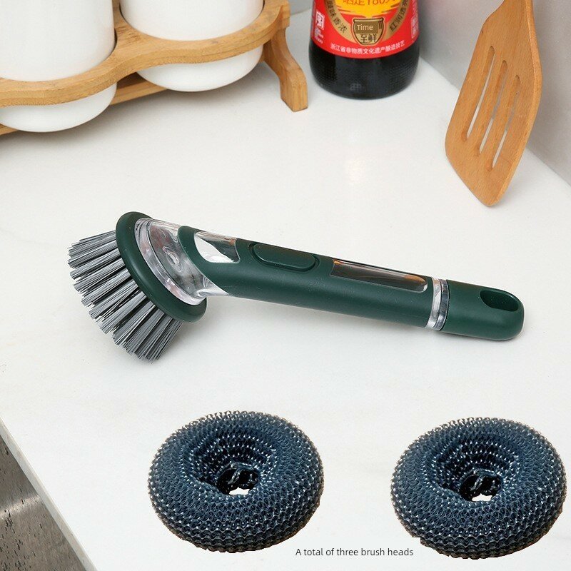 Кухонная щетка с длинной ручкой для мытья посуды, автоматическое дозирование жидкости, щетка для мытья посуды, бытовая