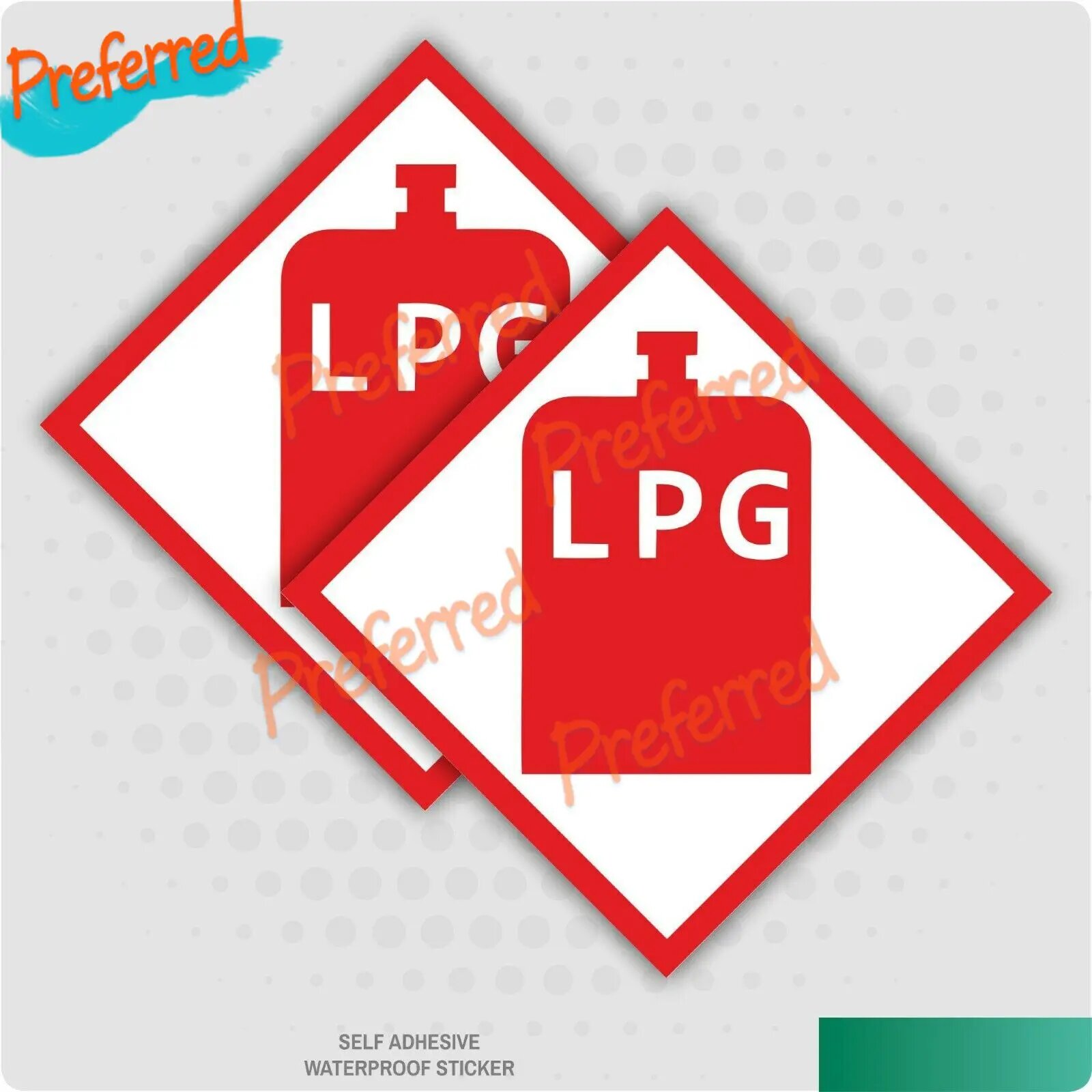 2 х предупреждающая наклейка для сжиженного нефтяного газа, дом на колесах, кемперван, автомобиль, фургон, креативная наклейка для автомобиля, высококачественный виниловый чехол, водонепроницаемый ПВХ Length 7cm