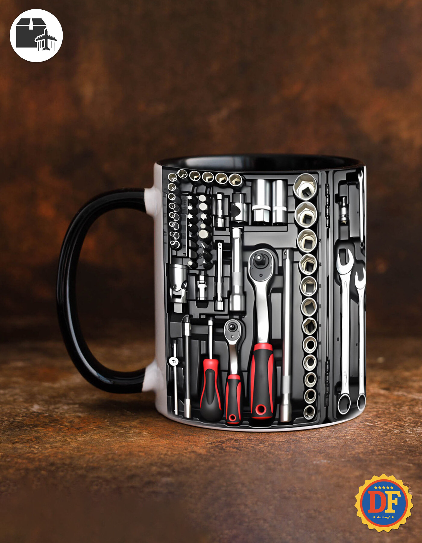 Керамическая чашка для кофе и чая объемом 320 мл, С-образная ручка, подарок к празднику, 1 штука