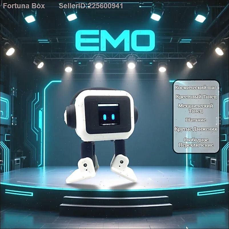 Умный настольный робот EMO AI Edition ESP32, танцы, общение на русском