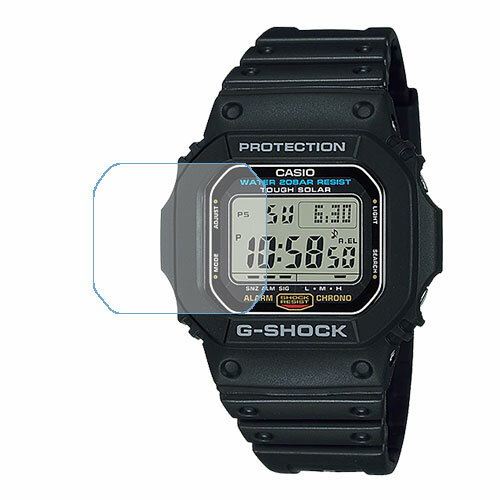 Скрин Мобайл защитный экран для часов Casio G-5600E-1 из нано стекло 9H